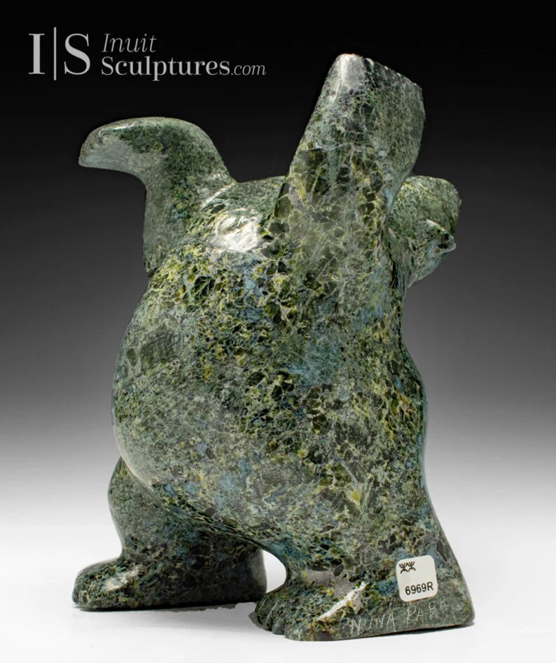 14" SIGNATURE Dancing Bear by Elite Carver Nuna Parr *beach Ball ...