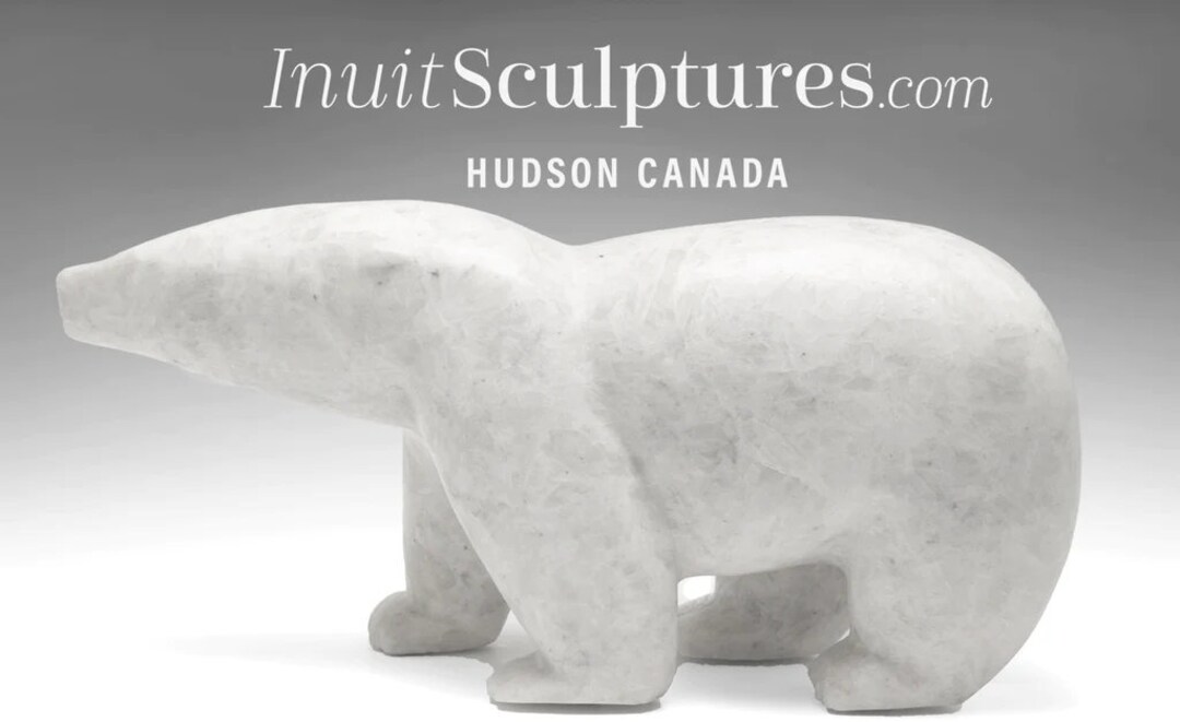 20" Walking Polar Bear by Peter Aningmiuq *iceman* Inuit Sculpture Art ...
