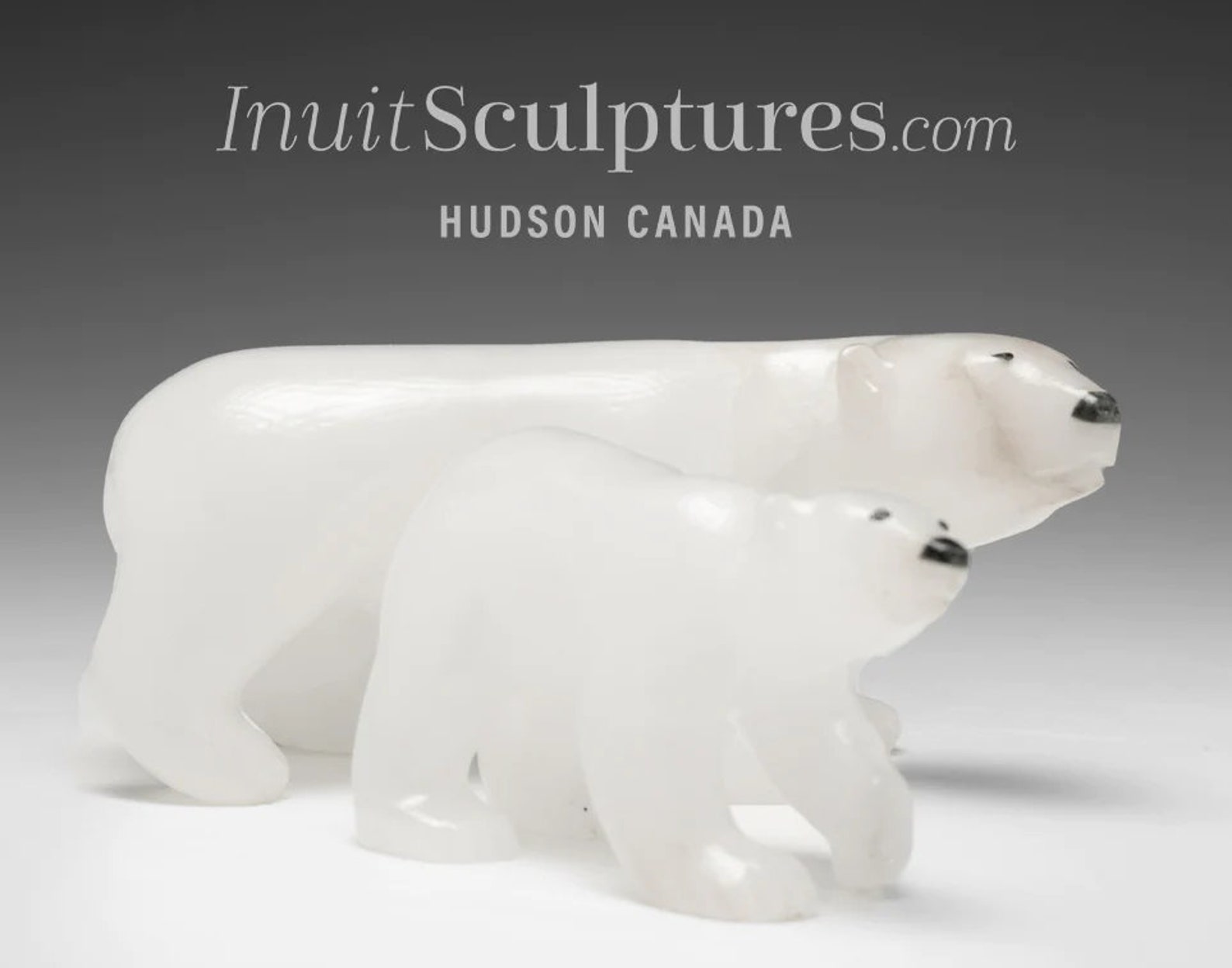 7" Polar Bear & Cub by Peter K. *polar Puffs* *peek A Boo* Inuit ...