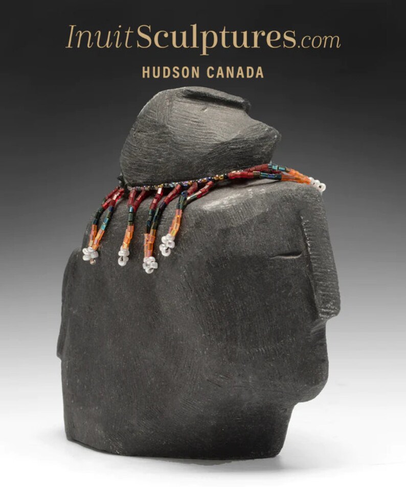 VINTAGE 7" Eskimo Face by Mary Tutsiutok *visage* Original Inuit ...