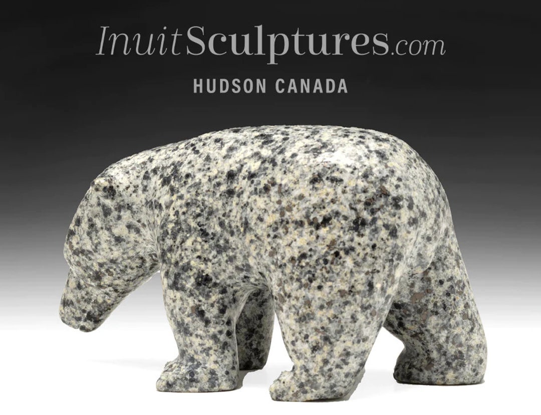 8" Walking Bear by Luke Kolola *mercy* Original Inuit Sculpture, Cape ...