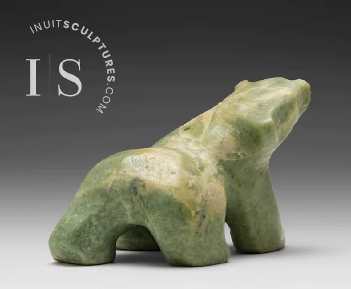 4 Walking Bear by Oqituk Shaa tippy Toes Original Inuit Sculpture, Cape ...