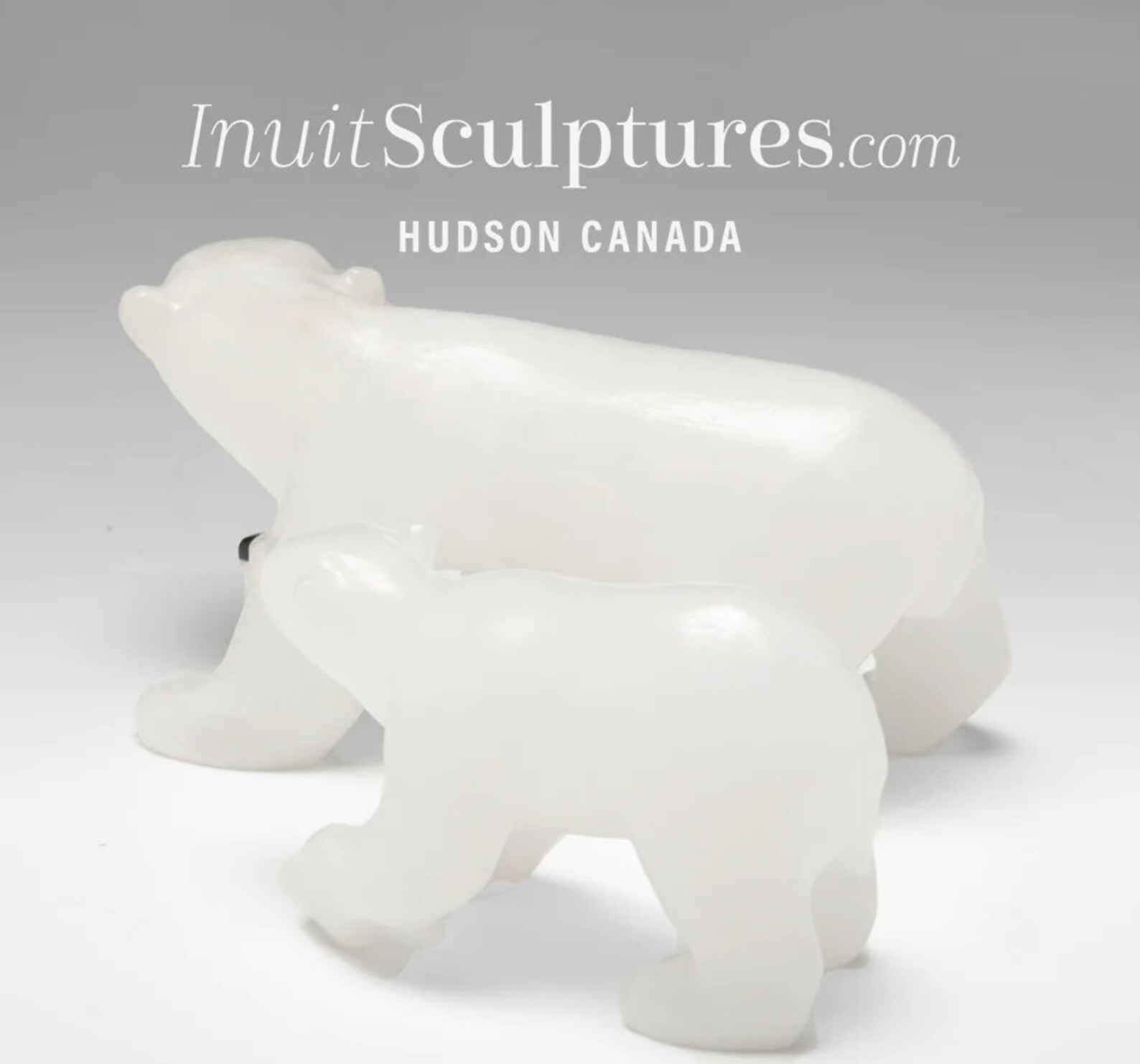 7" Polar Bear & Cub by Peter K. *polar Puffs* *peek A Boo* Inuit ...