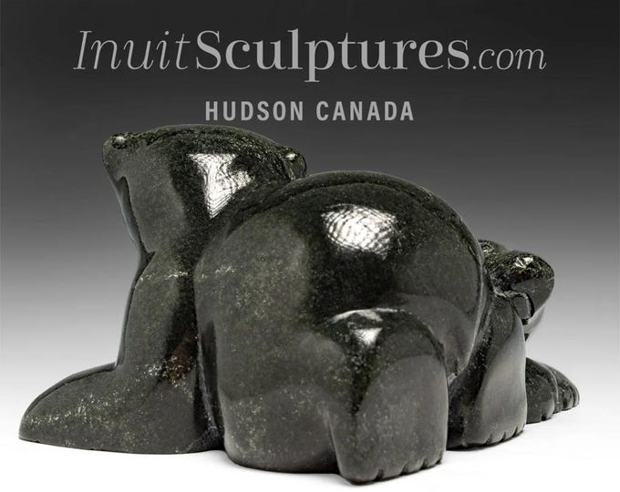 Inuit Glass Carving Sculpture, Depicting a Fisherman, 10 Cm, Siku ...