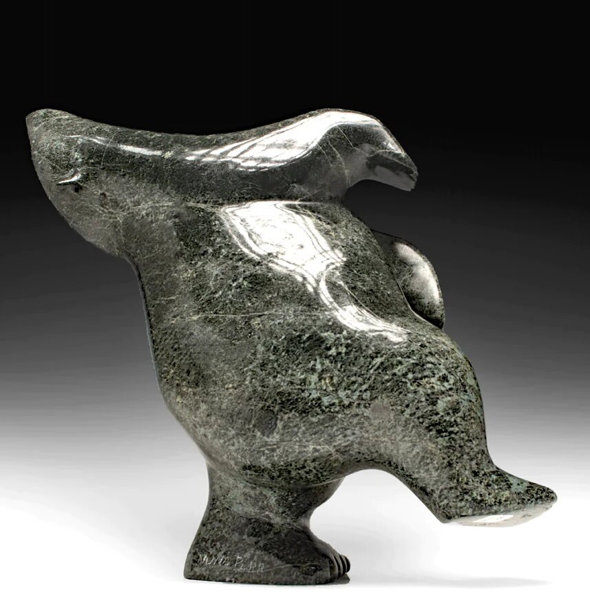 16" SIGNATURE Dancing Bear by Elite Carver Nuna Parr *look Up* Original ...