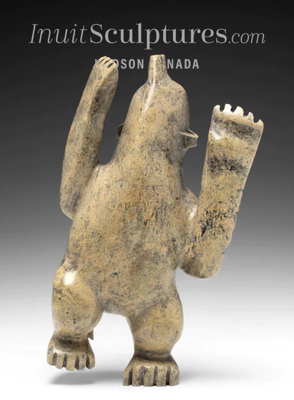 9 Dancing Bear by Moe Pootoogook rejoice Inuit Sculpture Soapstone Art ...