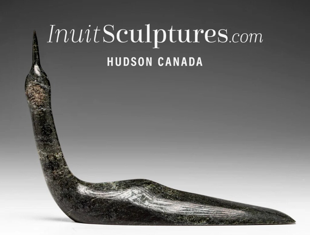 7 SIGNATURE Loon by Ning Ashoona delta Inuit Sculpture Soapstone Inuit ...