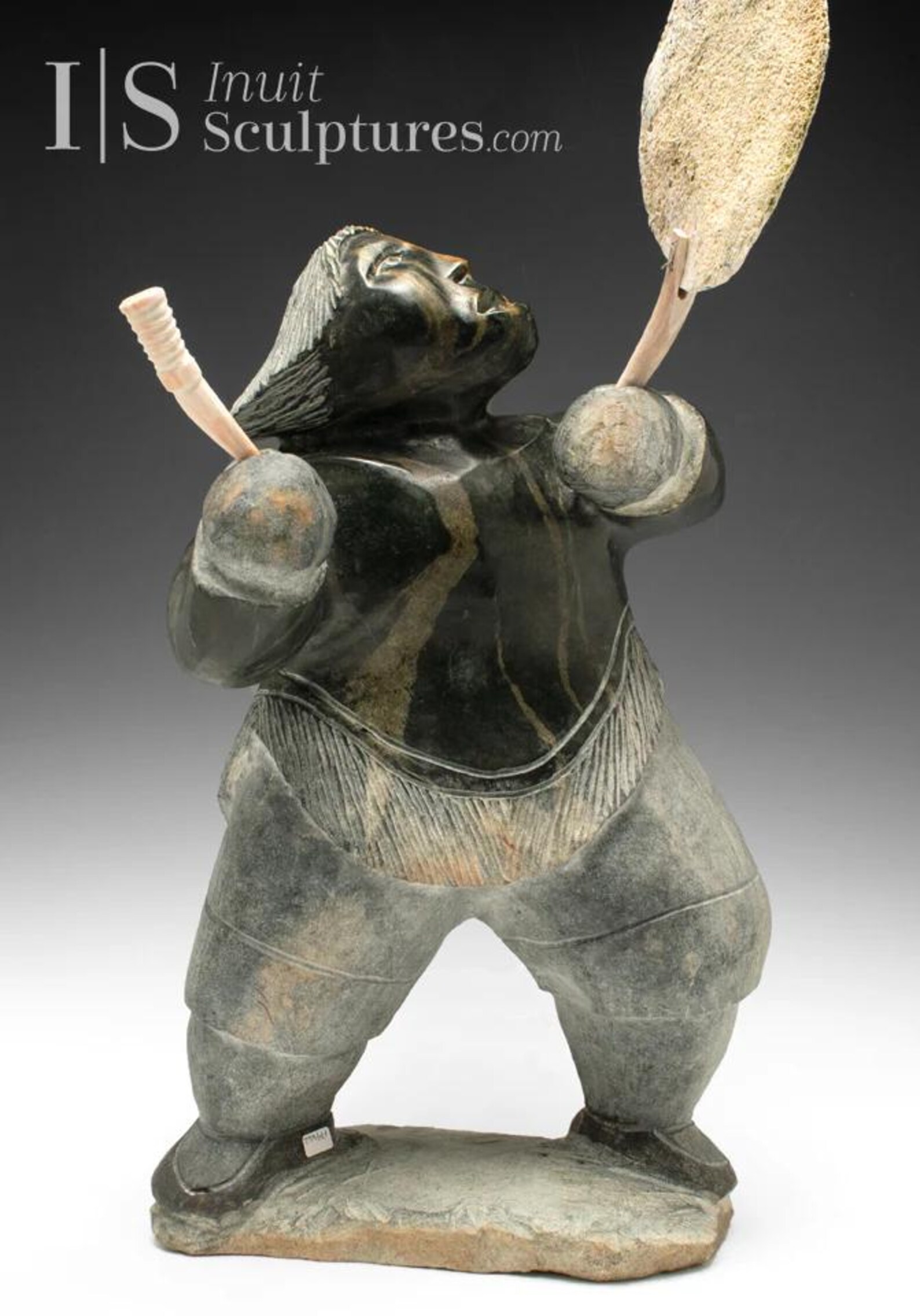 18" SIGNATURE Drum Dancer by Jaco Ishulutak *safely Home* Good ...