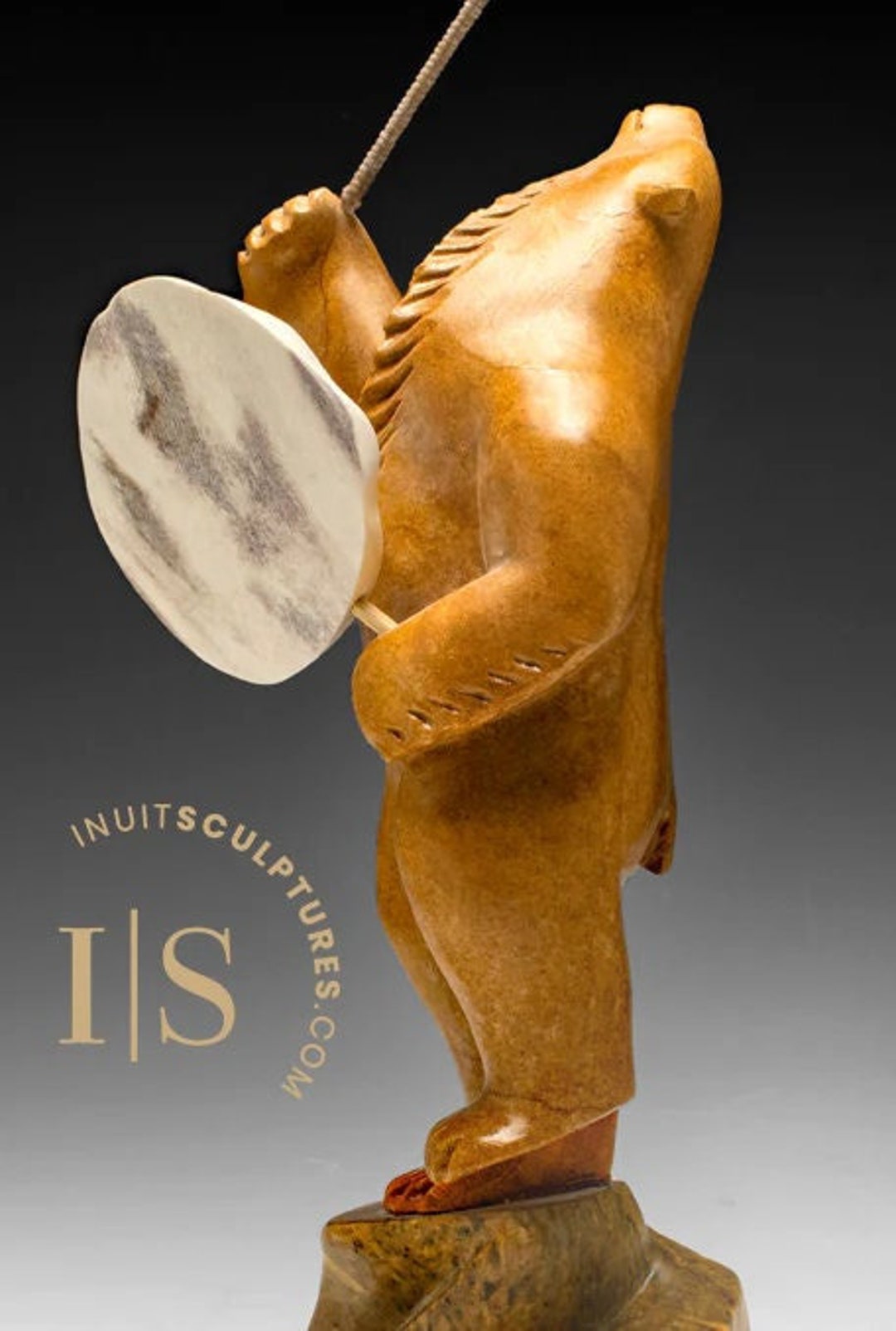 13” Drumming Dancing Bear by Derrald Taylor *standing Proud* Inuit ...