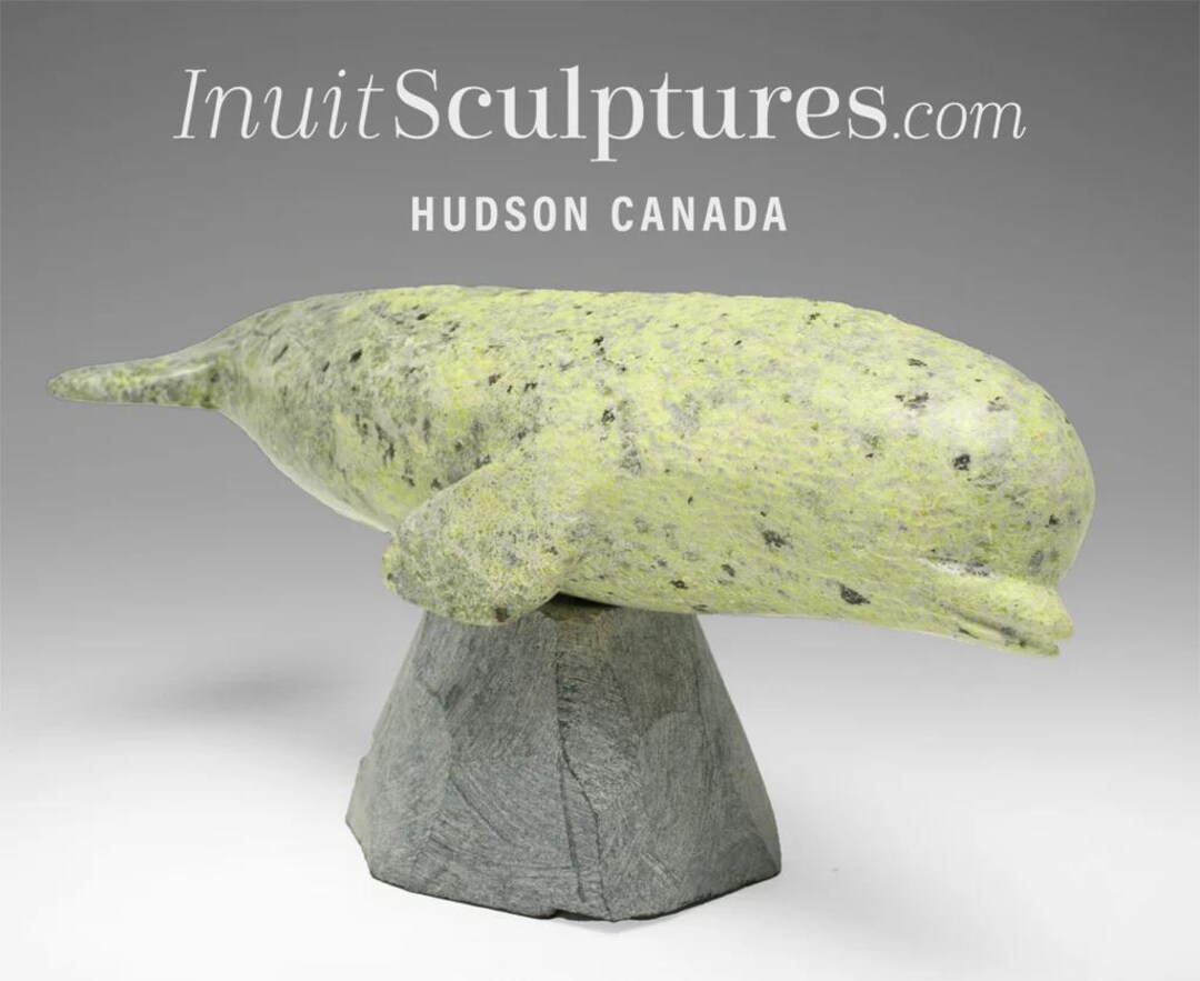 10" Beluga Whale by Ooloopie Killiktee *whistle* Inuit Sculpture Art ...