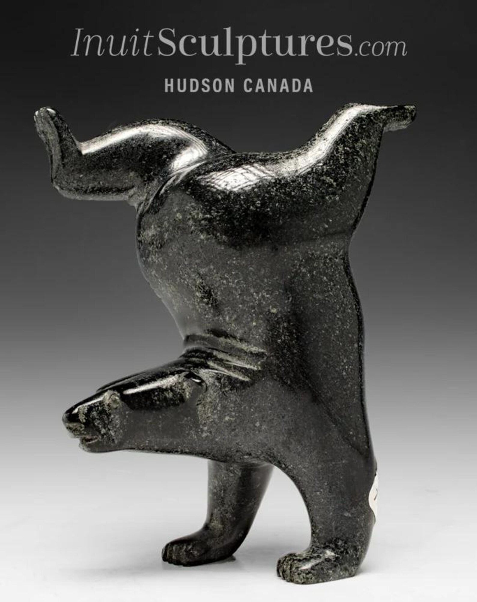 6” SIGNATURE Diving Bear by Tim Pee *magic in Motion* Original Inuit ...