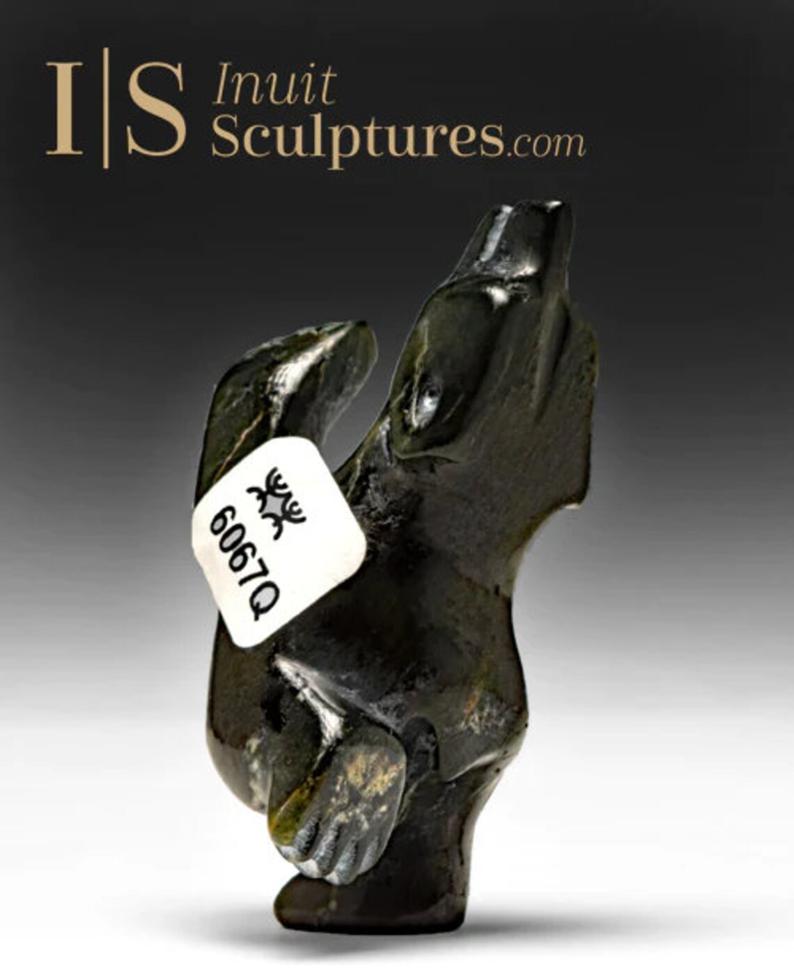 3" Dancing Bear by Adamie Mathewsie *jetson* Original Inuit Sculpture, Cape Dorset Art Canadian ...