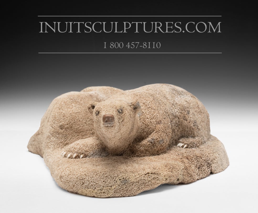 10 Polar Bear by Inuk Charlie snuggly Inuit Sculpture - Etsy