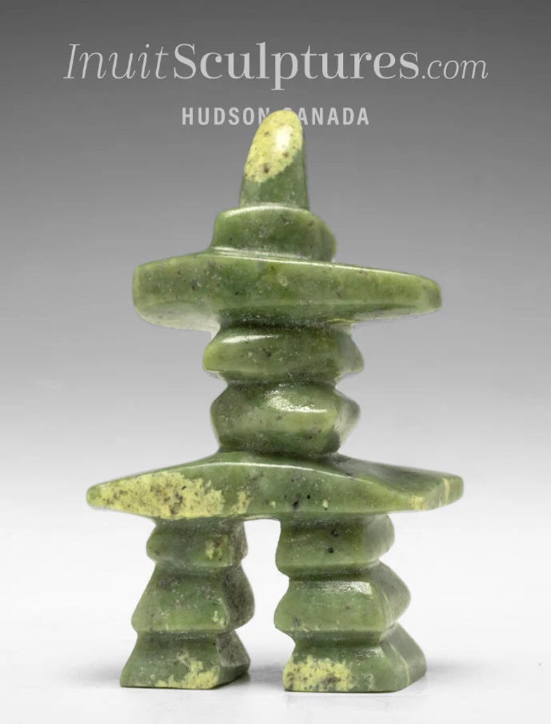 4" Inukshuk by Willie Onalik *tower of Power* Sculpture Soapstone Art ...