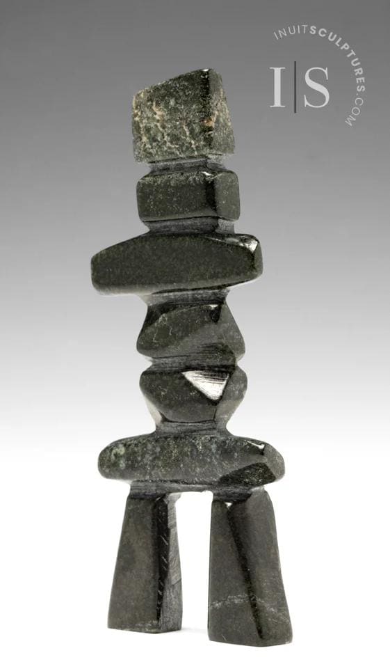 5" Inukshuk by Ning Shaa *diamond Girl* Inuit Sculpture Soapstone Art ...