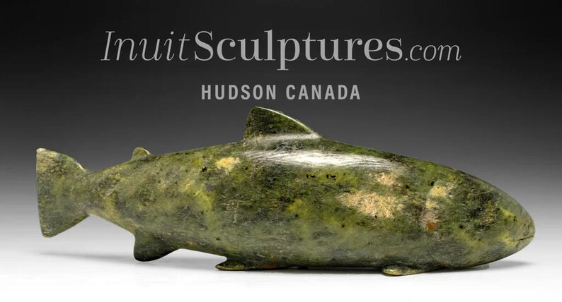 VINTAGE 13" Arctic Char by Qatjuayuk Atchealak RCA *wiggle Room* Inuit ...