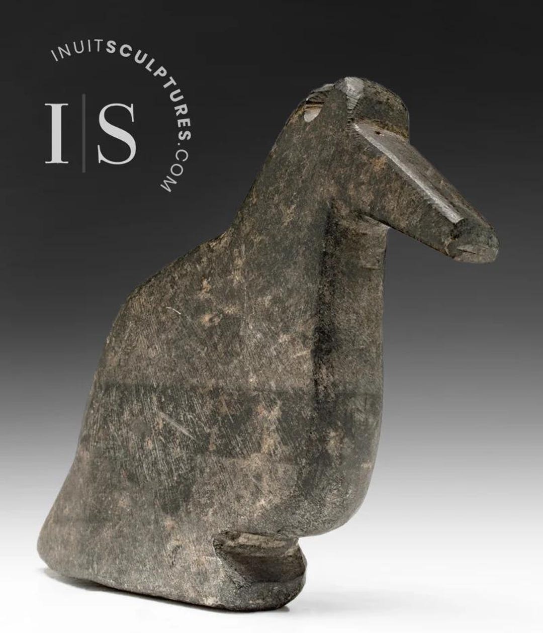 Vintage 7" Wolf by Andy Miki *gunner* Inuit Sculpture Art Inuit ...