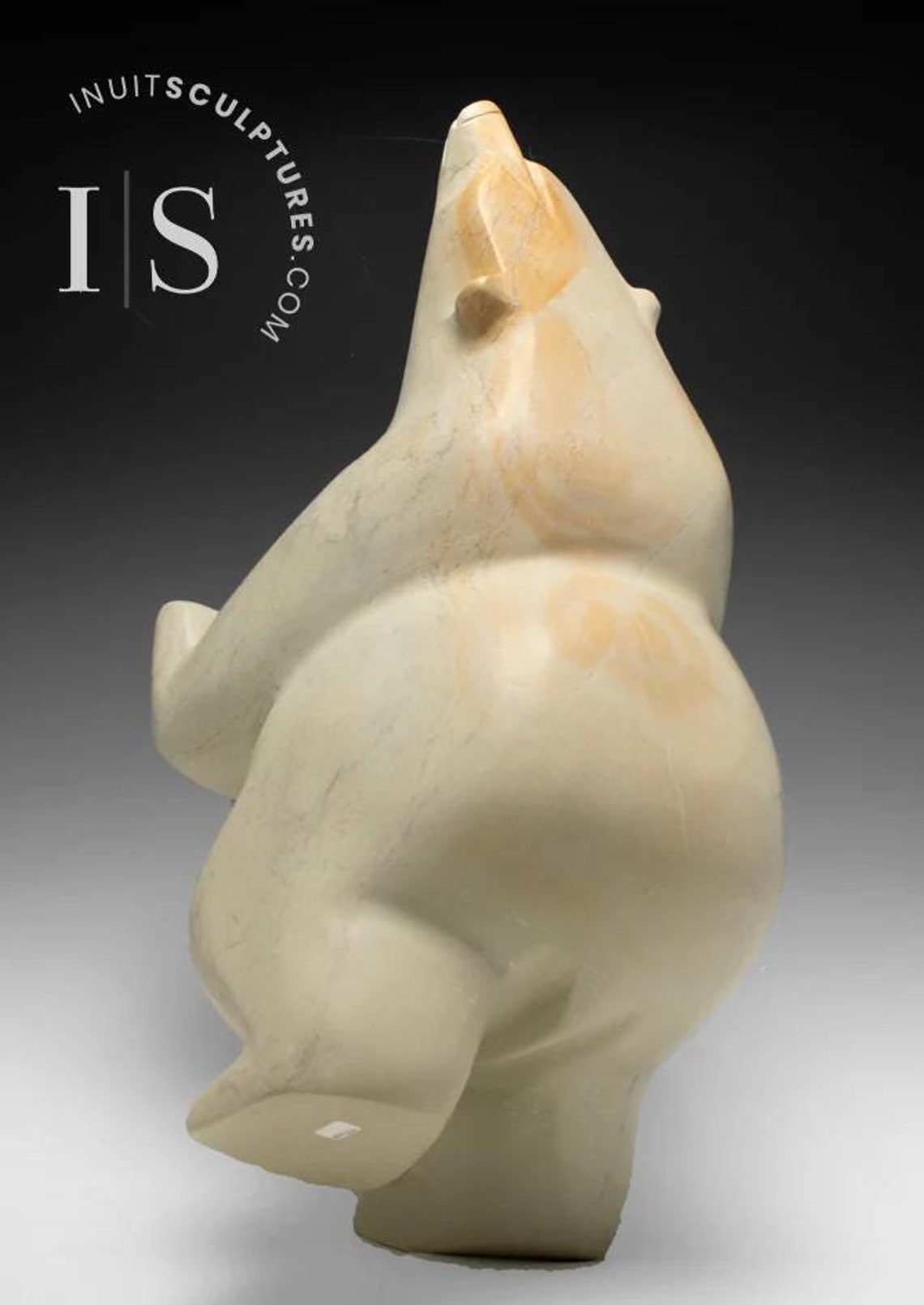 21" Dancing Bear by Joanie Ragee *punch* Original Inuit Sculpture, Cape Dorset Art Canadian ...