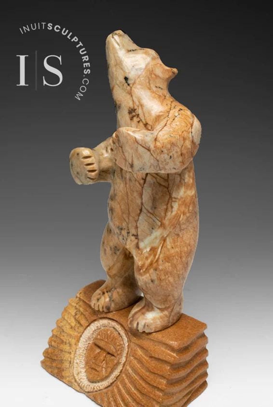 8” Dancing Bear by Derrald Taylor Inuit Sculpture Soapstone Inuit ...