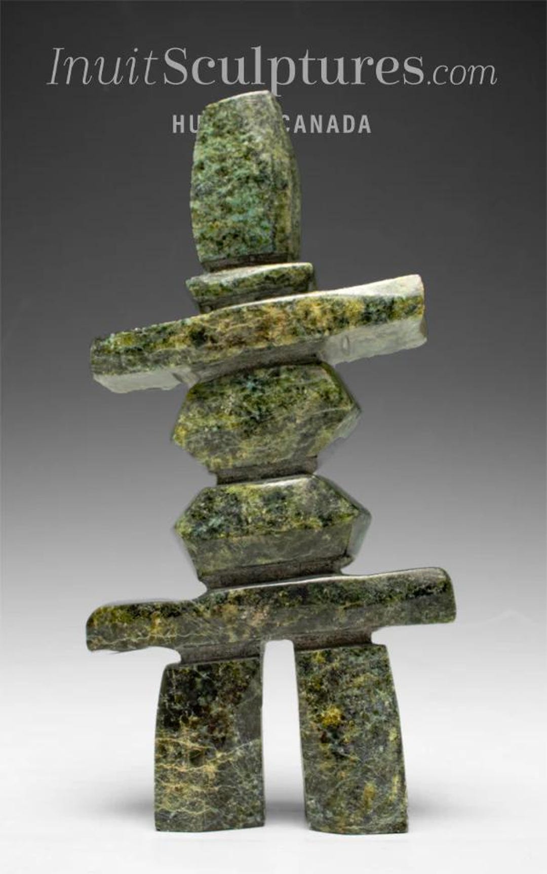 7" Inukshuk by Matiusi Kimgwatsiaq *kimgwatsiaq No. 1* Inuit Sculpture ...