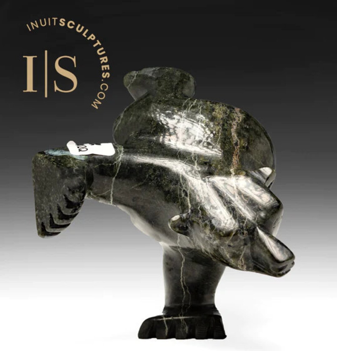 6" 2 Way Dancing Bear by Moe Pootoogook *aerial View* Original Inuit ...