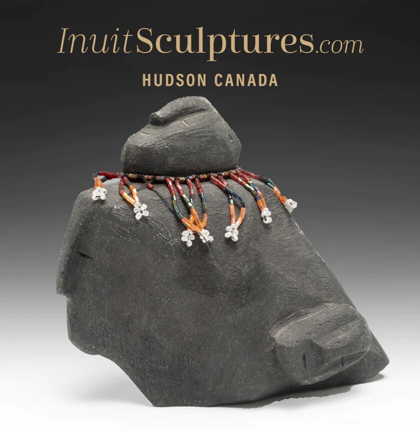 VINTAGE 7" Eskimo Face by Mary Tutsiutok *visage* Original Inuit ...