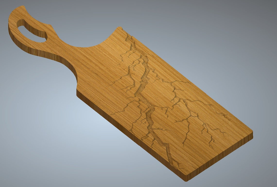 Fractal Burning Charcuterie Board SVG and DXF File - Etsy