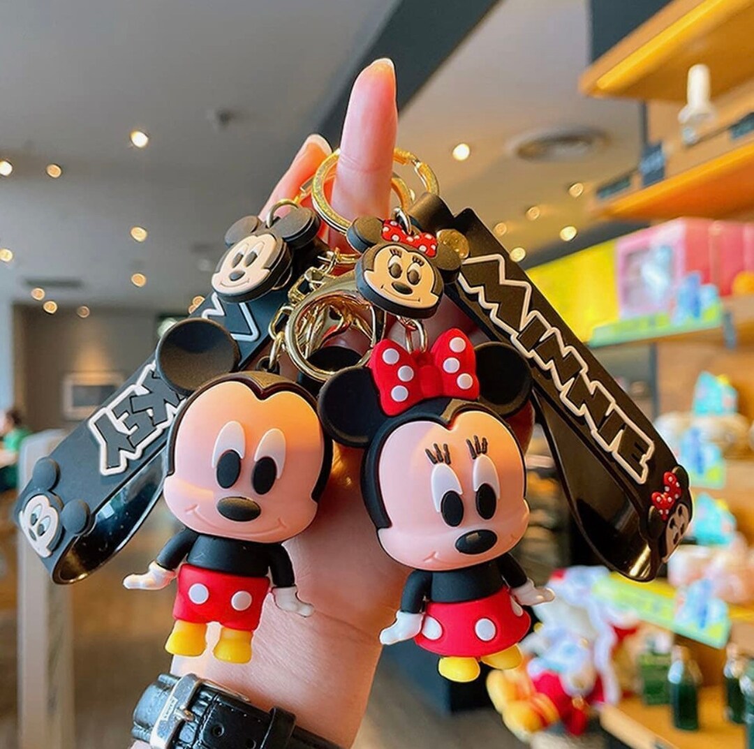 Mickey & Minnie Keychains - Etsy
