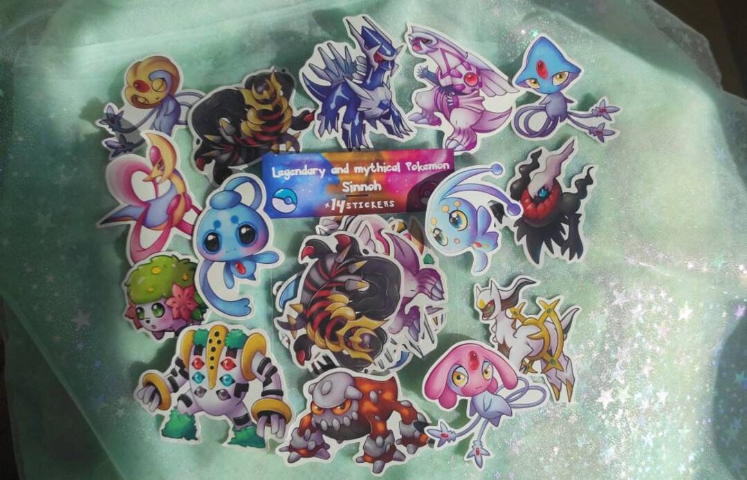 Legendary and Mythical Pokemon Sticker Pack SINNOH - Etsy