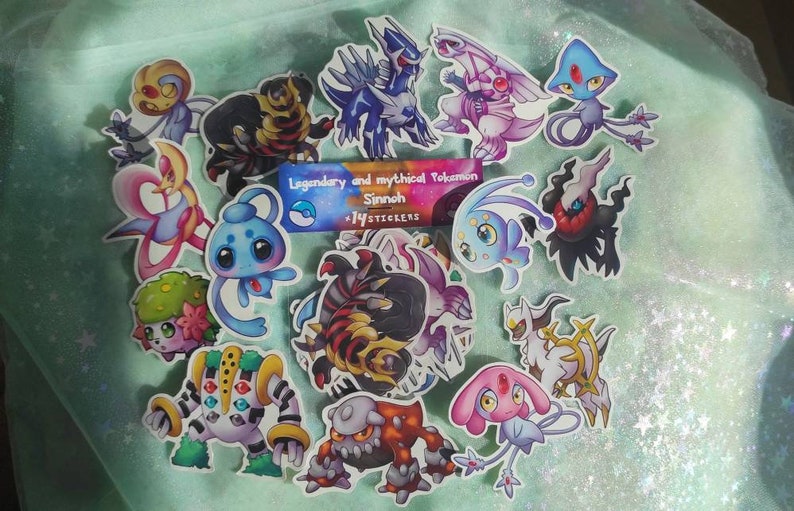 Legendary and Mythical Pokemon Sticker Pack SINNOH | Etsy