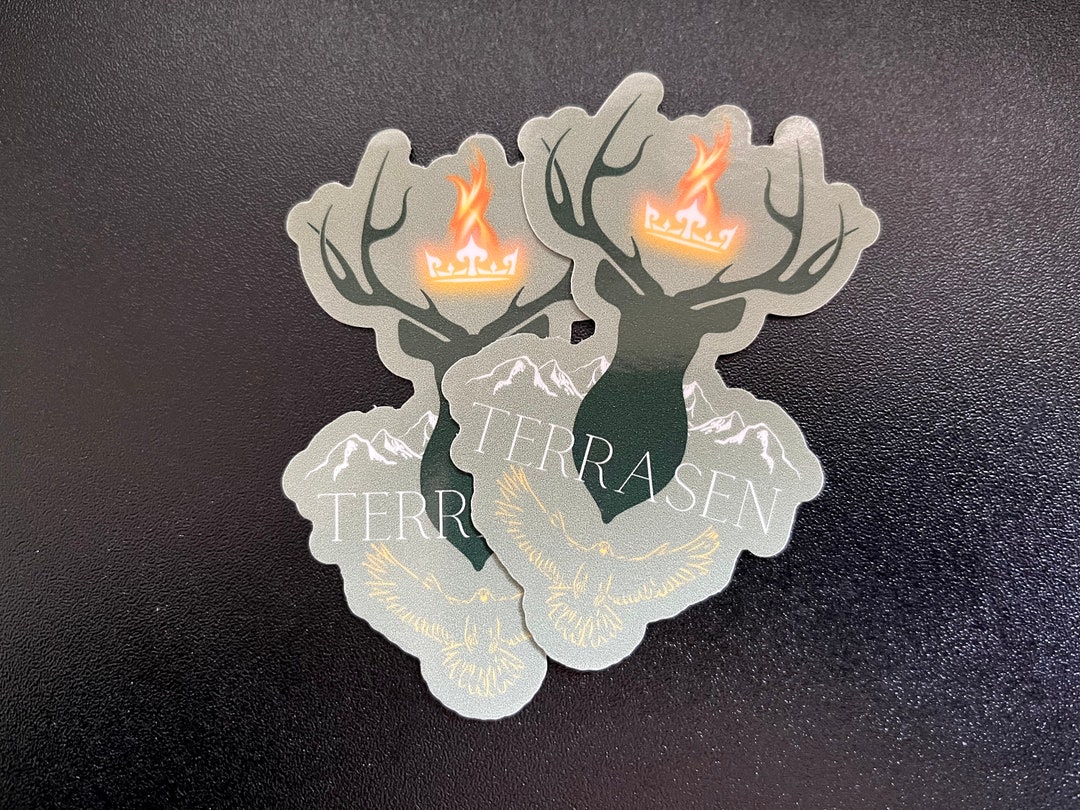 Throne of Glass Inspired Sticker: Terrasen Stag, Bookish Fantasy ...