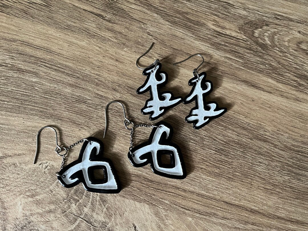 Shadowhunters Rune Earrings, Handmade Polymer Clay Earrings, Book ...