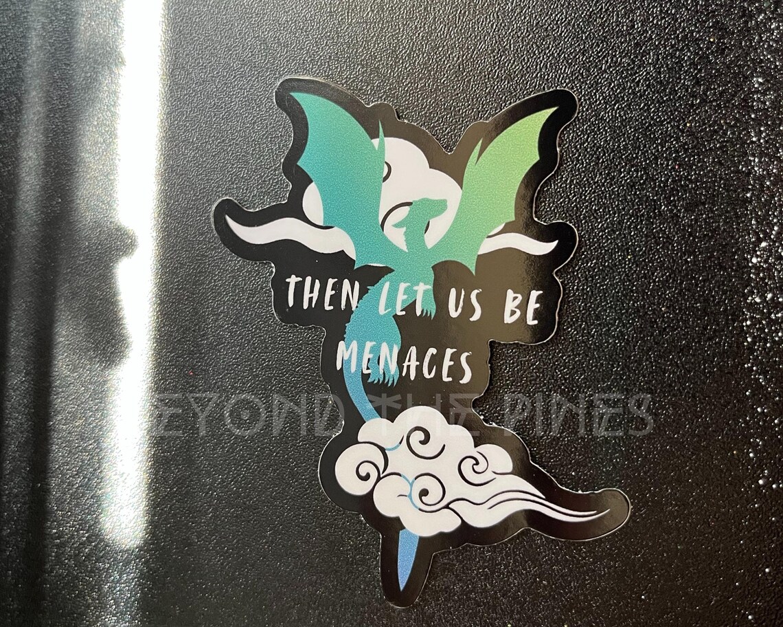Onyx Storm Dragon Rider Sticker: Fourth Wing Inspired Vinyl Sticker for ...