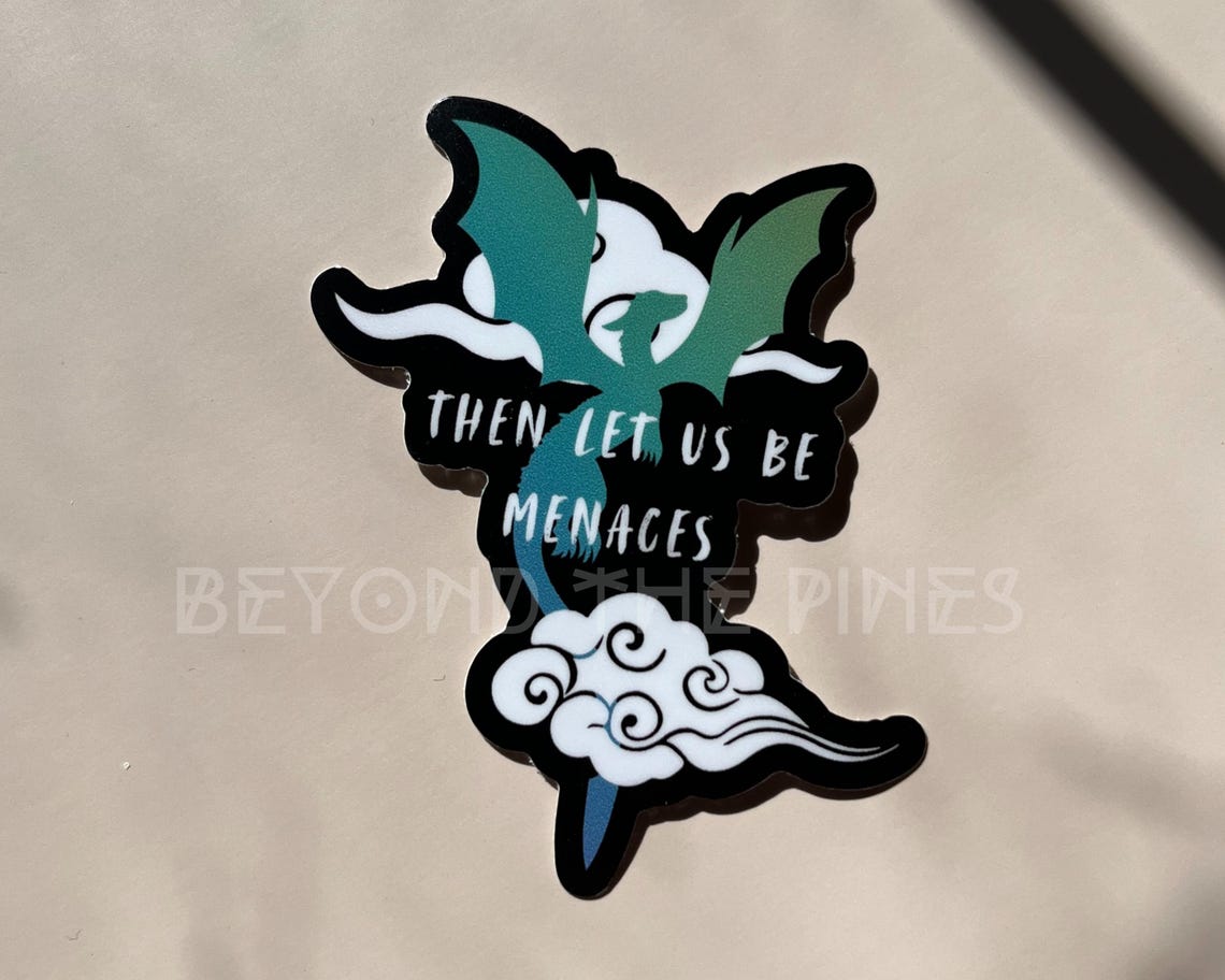 Onyx Storm Dragon Rider Sticker: Fourth Wing Inspired Vinyl Sticker for ...