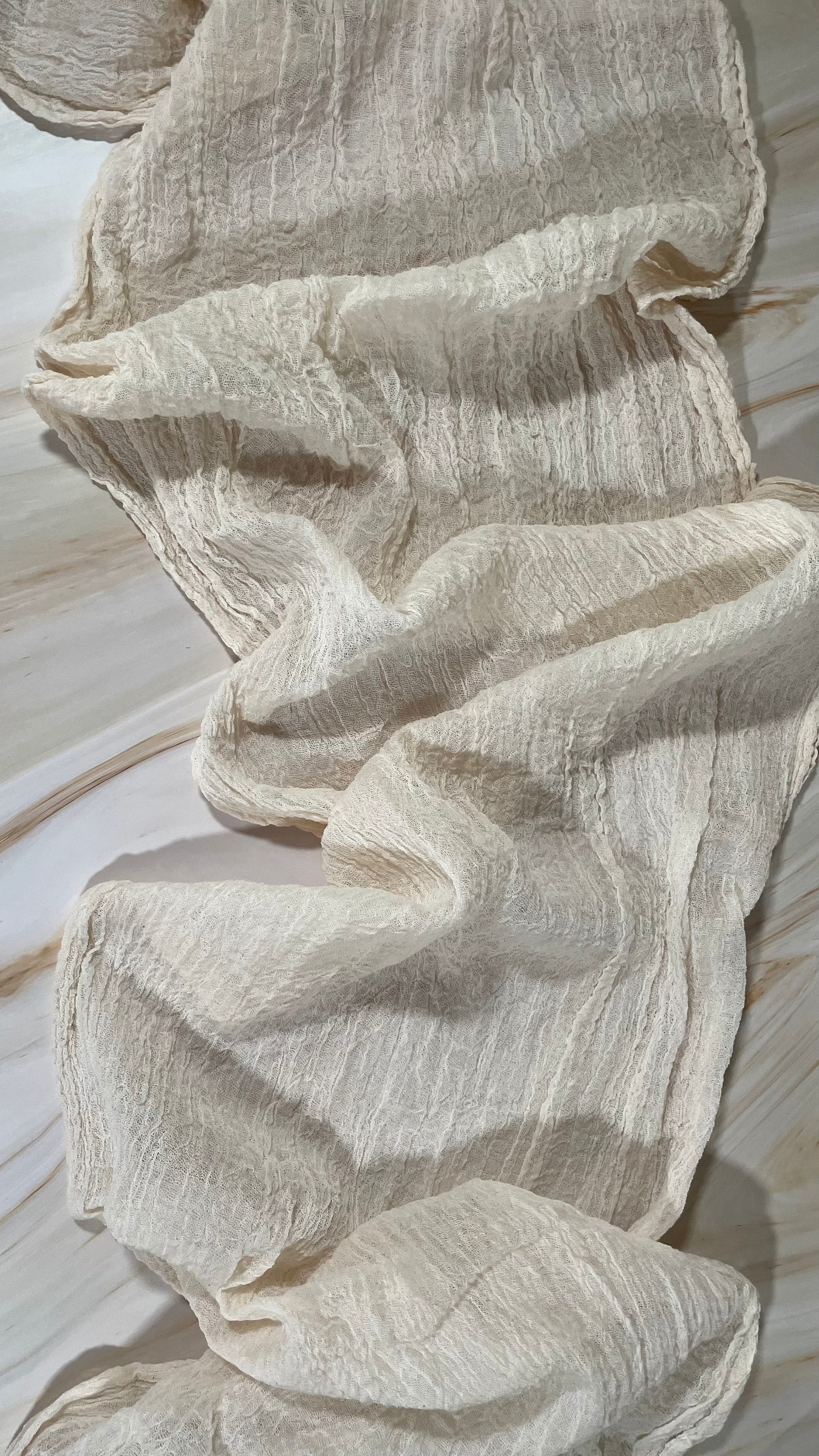 Ivory Cheesecloth Table Runner, Wedding Decor - Etsy