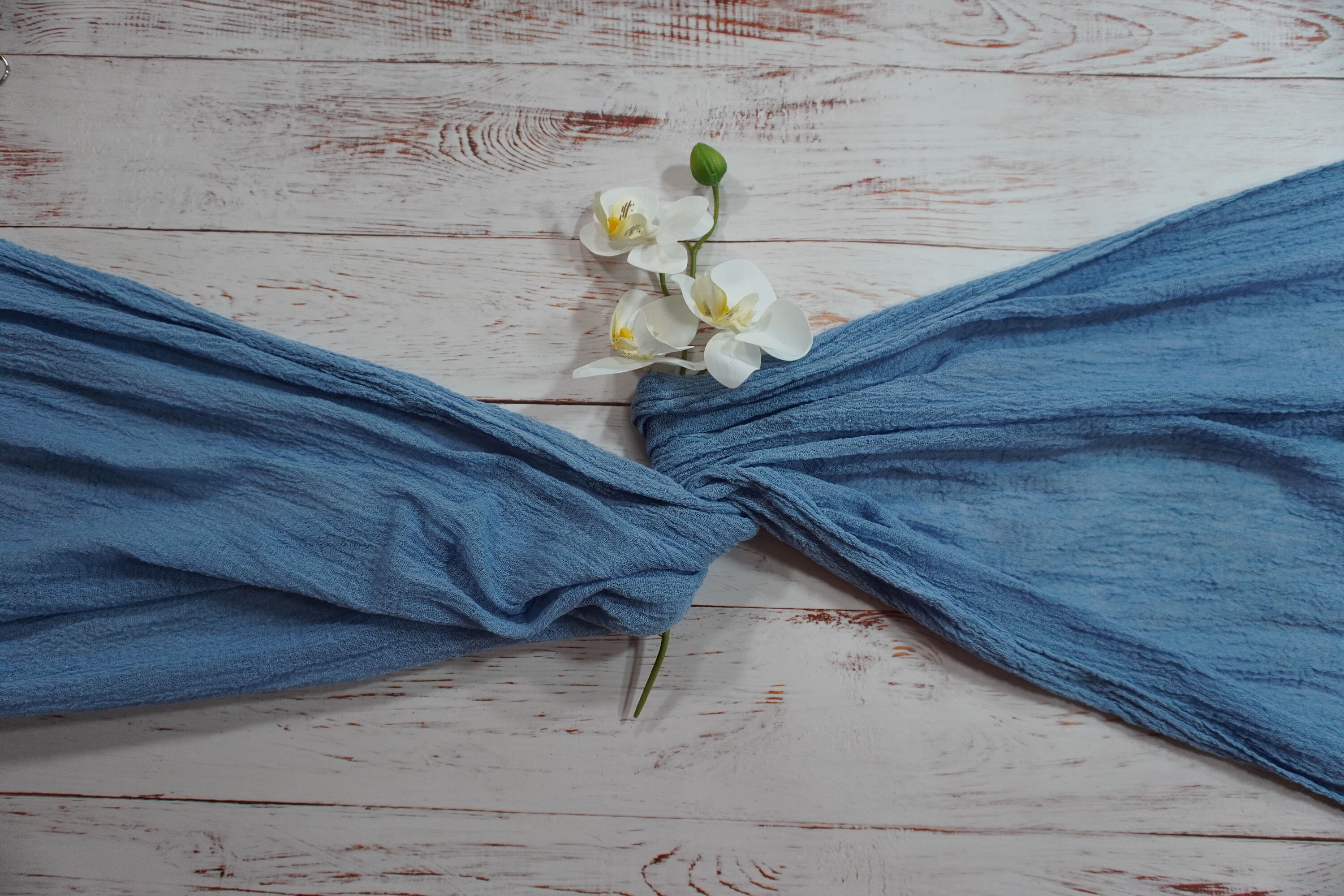 Dusty Blue Cheesecloth Table Runner, Jeans Blue, Dark Blue Gauze ...