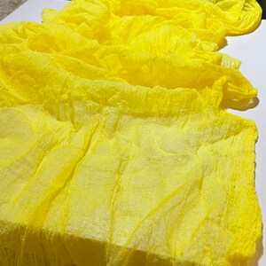 Bright Yellow Cheesecloth Table Runner, Gauze Table Cloth, Wedding ...
