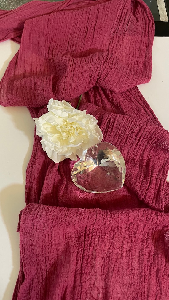 Bordo Cheesecloth Table Runner Bordo Red Gauze Table Decor - Etsy