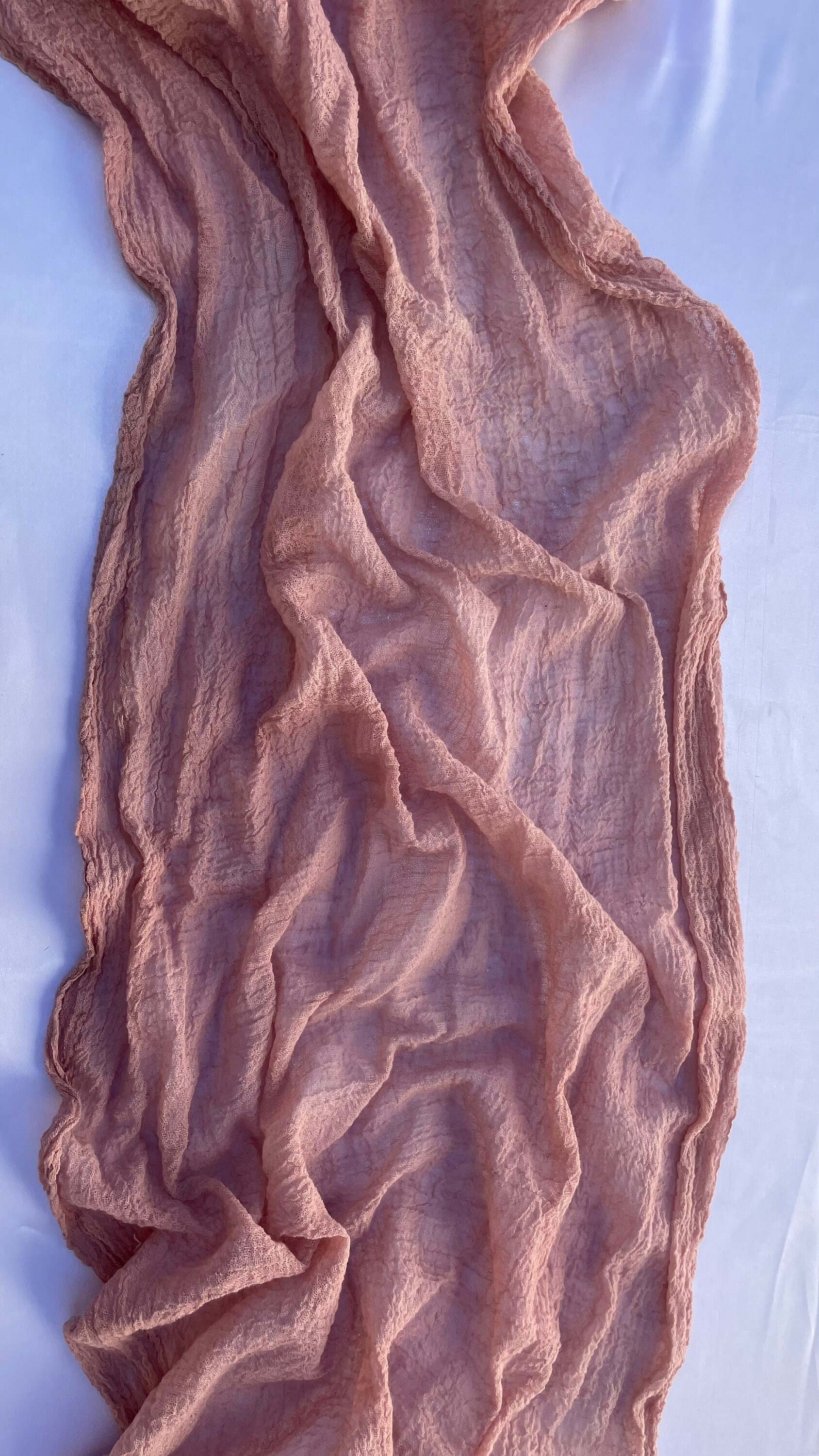Dusty Pink Gauze Table Runner, Hand Dyed Cheesecloth Wedding Decor ...
