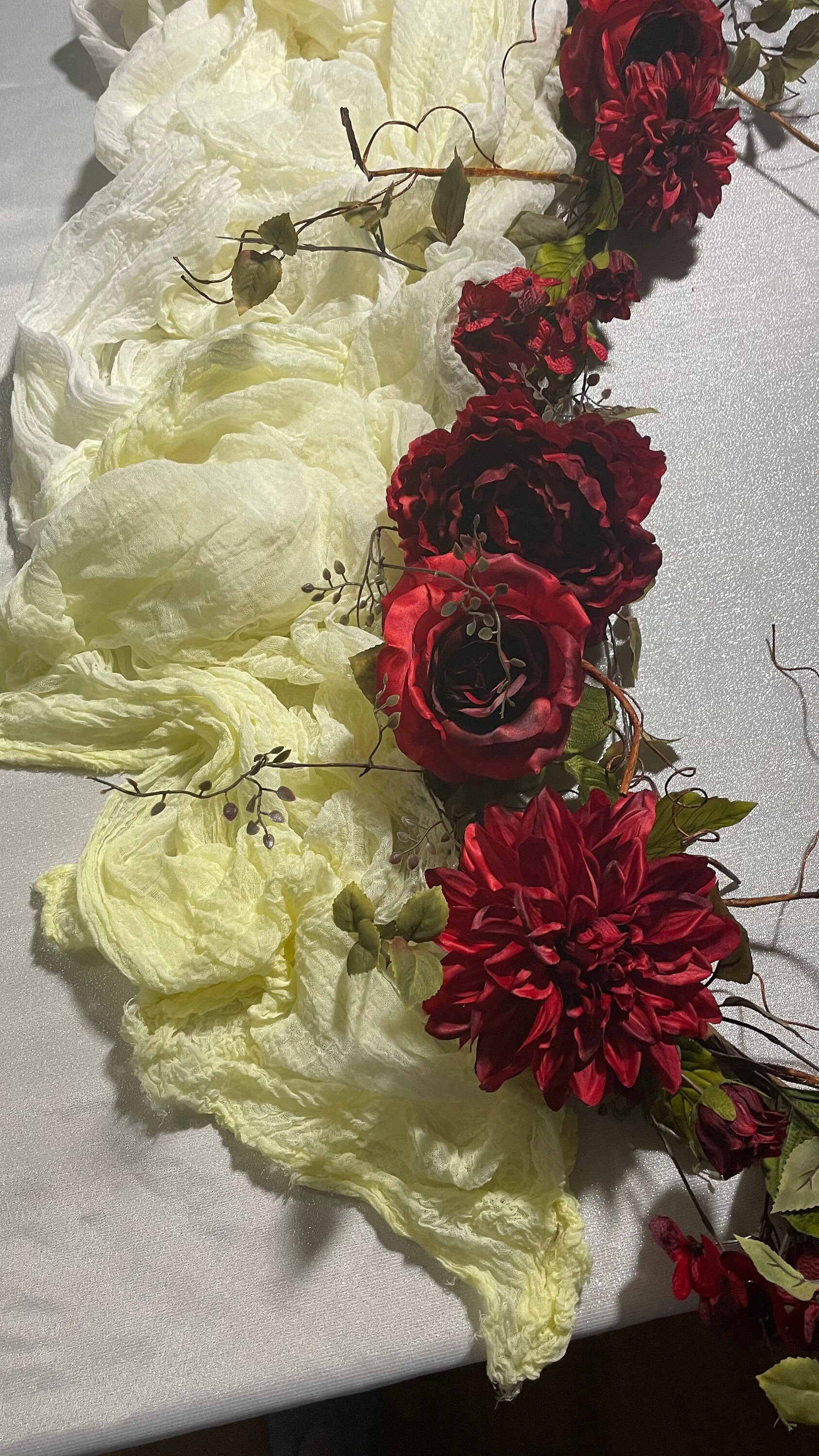 Lemon Yellow Cheesecloth table runner Gauze table cloth | Etsy