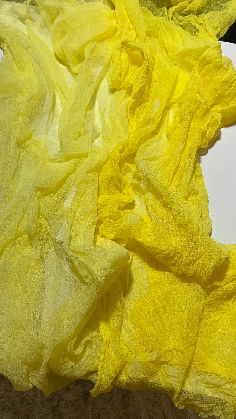 Bright Yellow Cheesecloth Table Runner, Gauze Table Cloth, Wedding ...