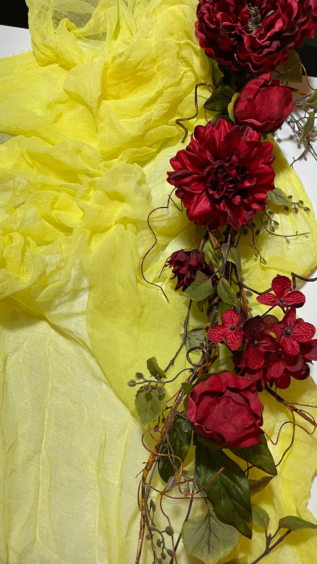 Light Yellow Cheesecloth Table Runner, Gauze Table Cloth, Wedding Decor ...