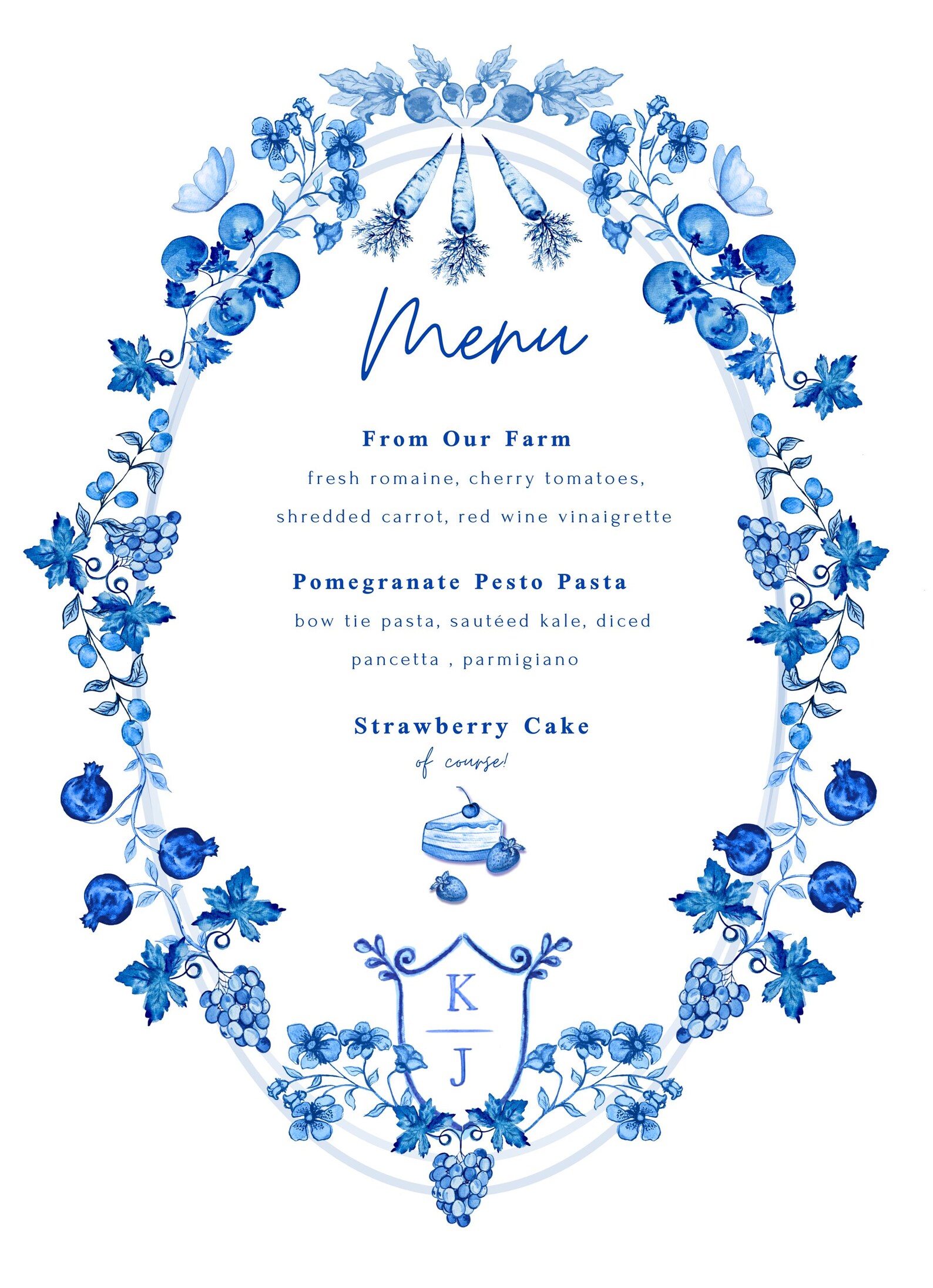 Hand Painted Watercolor Menu (editable Download) With Space to Add a ...