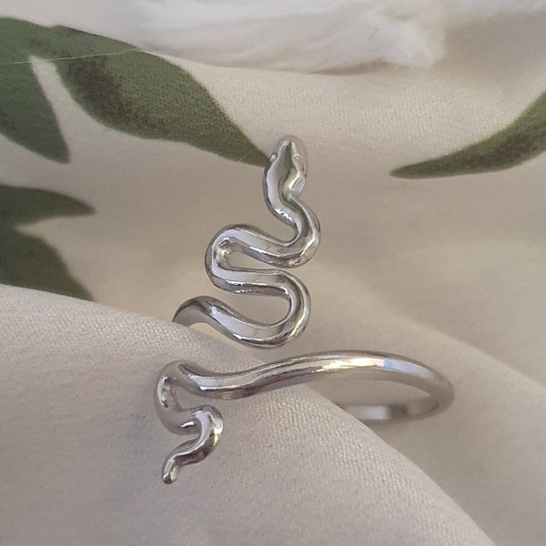 Silver Snake Ring - Etsy UK