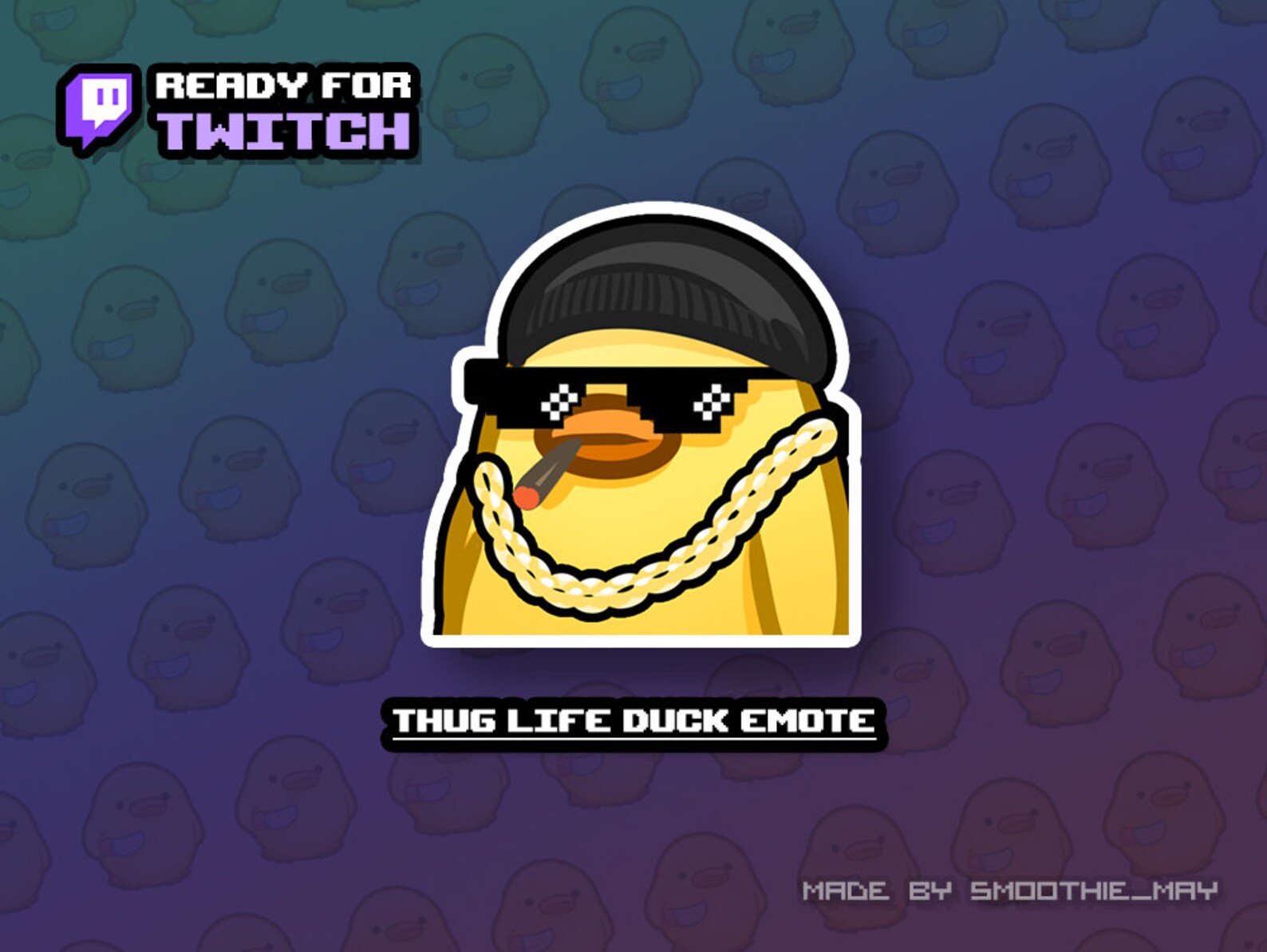 Thug Life Duck Emote for Twitch/discord - Etsy Canada