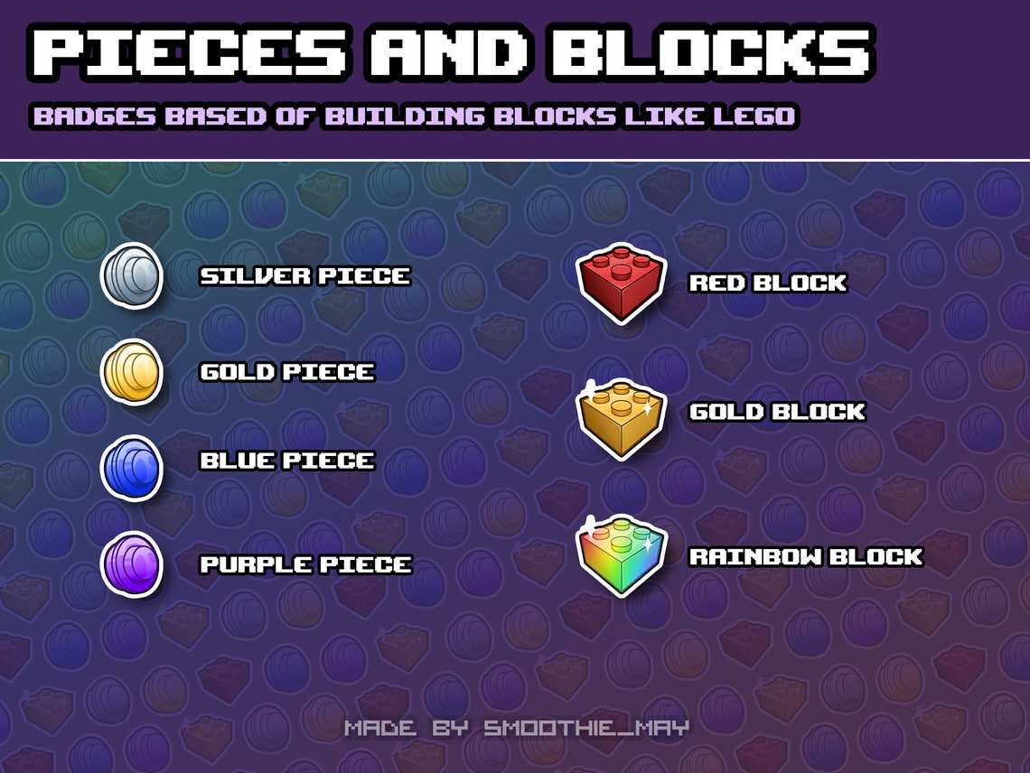 Building Blocks Badges for Twitch / Youtube - Etsy
