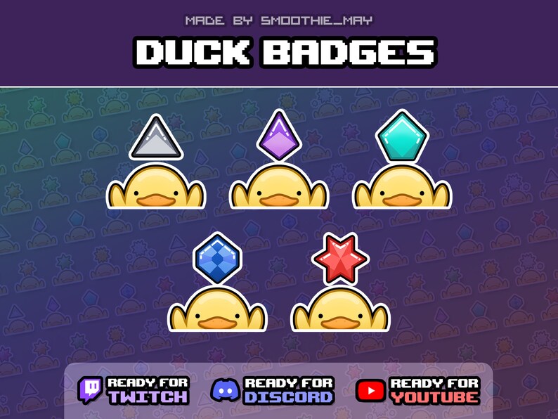 Duck Badges for Twitch / Youtube / Discord / Kick - Etsy