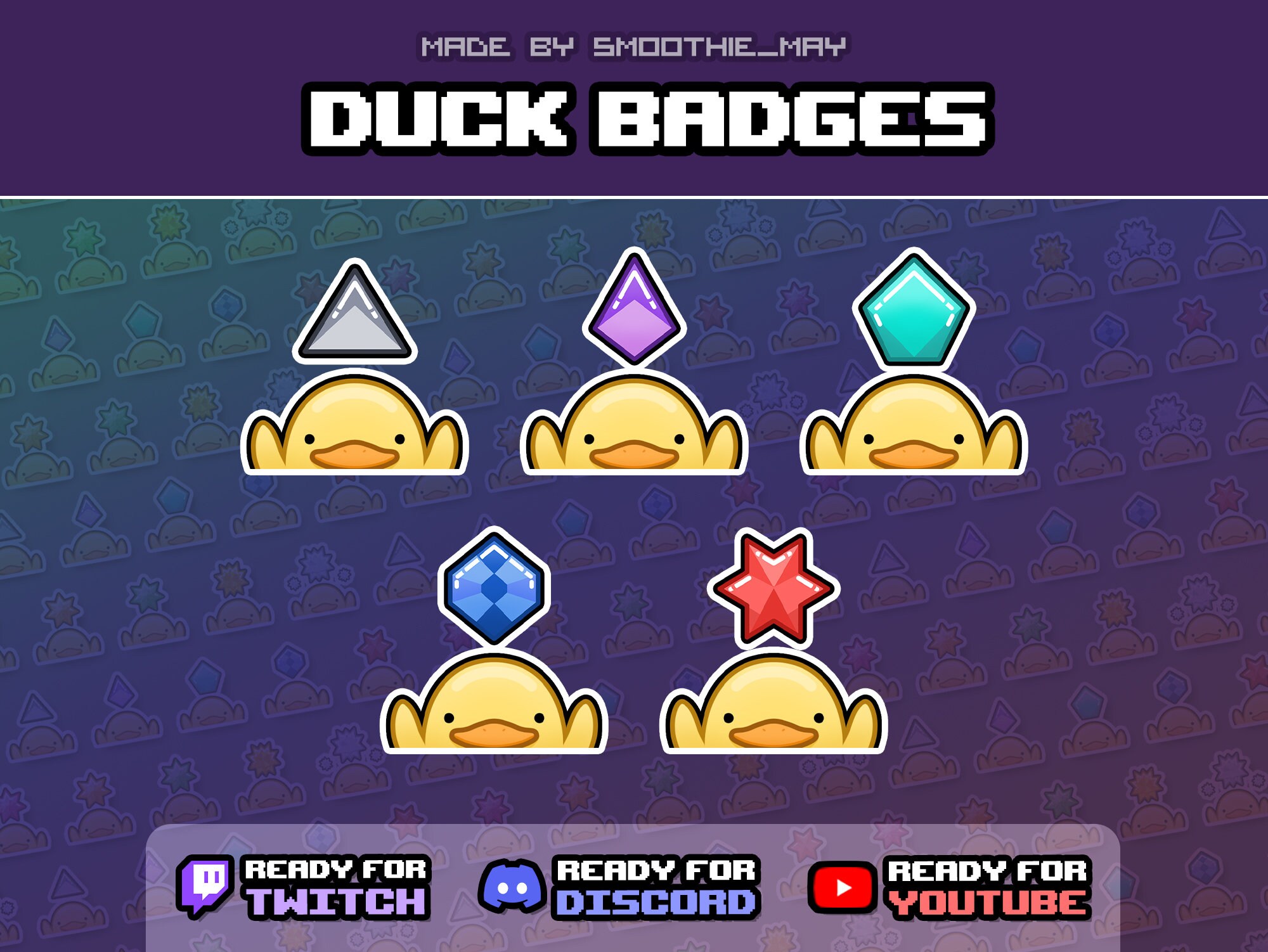 Duck Badges for Twitch / Youtube / Discord / Kick - Etsy