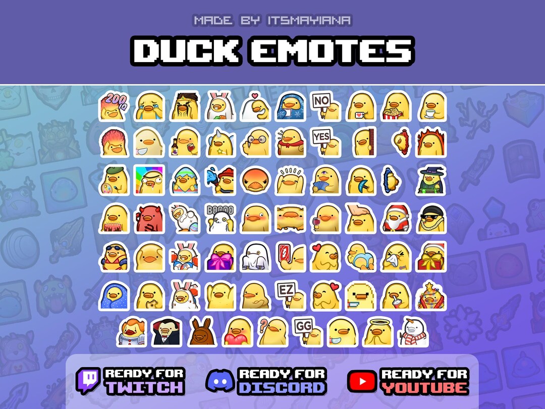 Ducks Emotes 60+ Mega Pack for Twitch / Youtube / Discord - Etsy
