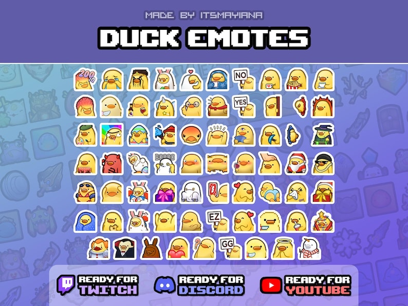 Ducks Emotes 60+ Mega Pack for Twitch / Youtube / Discord - Etsy